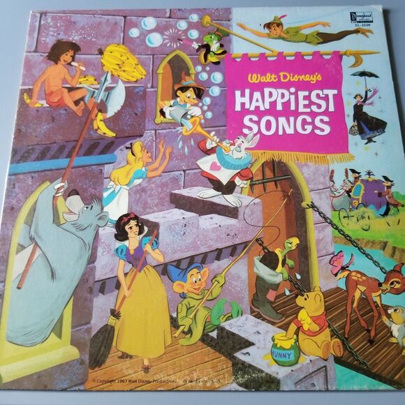 Disney | Media | Vintage Walt Disneys Happiest Songs Lp 967 Vinyl ...